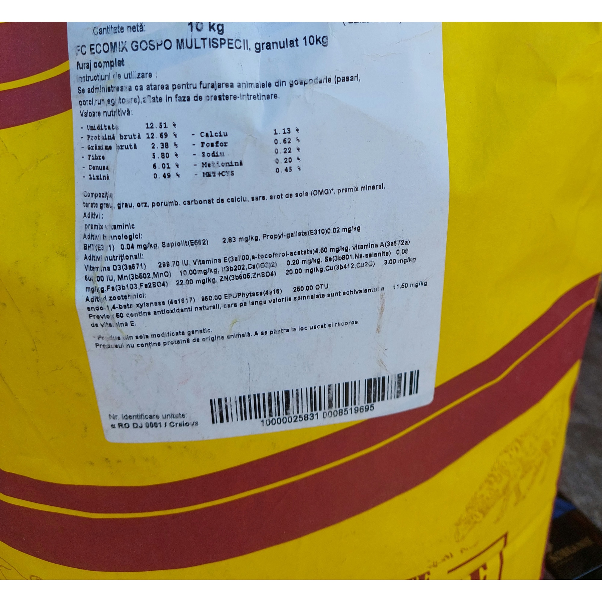 Furaj combinat gospodaresc Multispecii, Ecomix, 10kg, granulat - eMAG.ro
