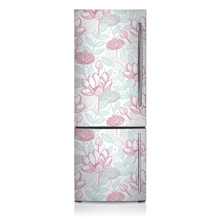 Magnet de frigider, Contur de flori, Roz, 60 cm x 205 cm - eMAG.ro