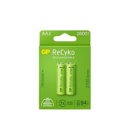 Set 2 Acumulatori AA, Gp Rechargeable Recyko Nimh, 2600 Mah - eMAG.ro