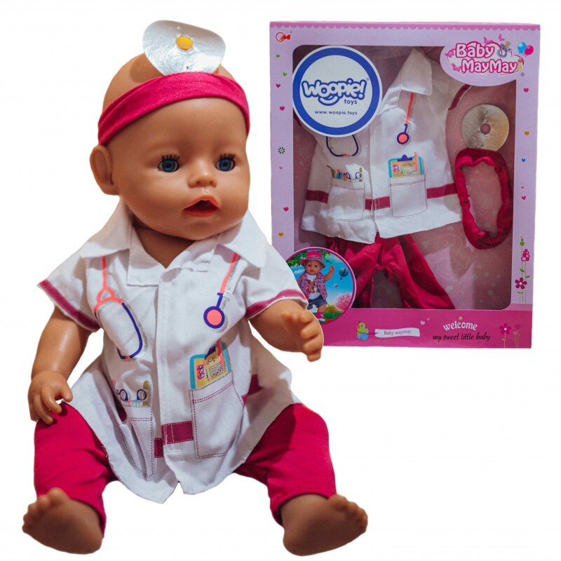 Imbracaminte papusi, Woopie, Doctor, 43-46 cm, 3 ani, Multicolor - eMAG.ro