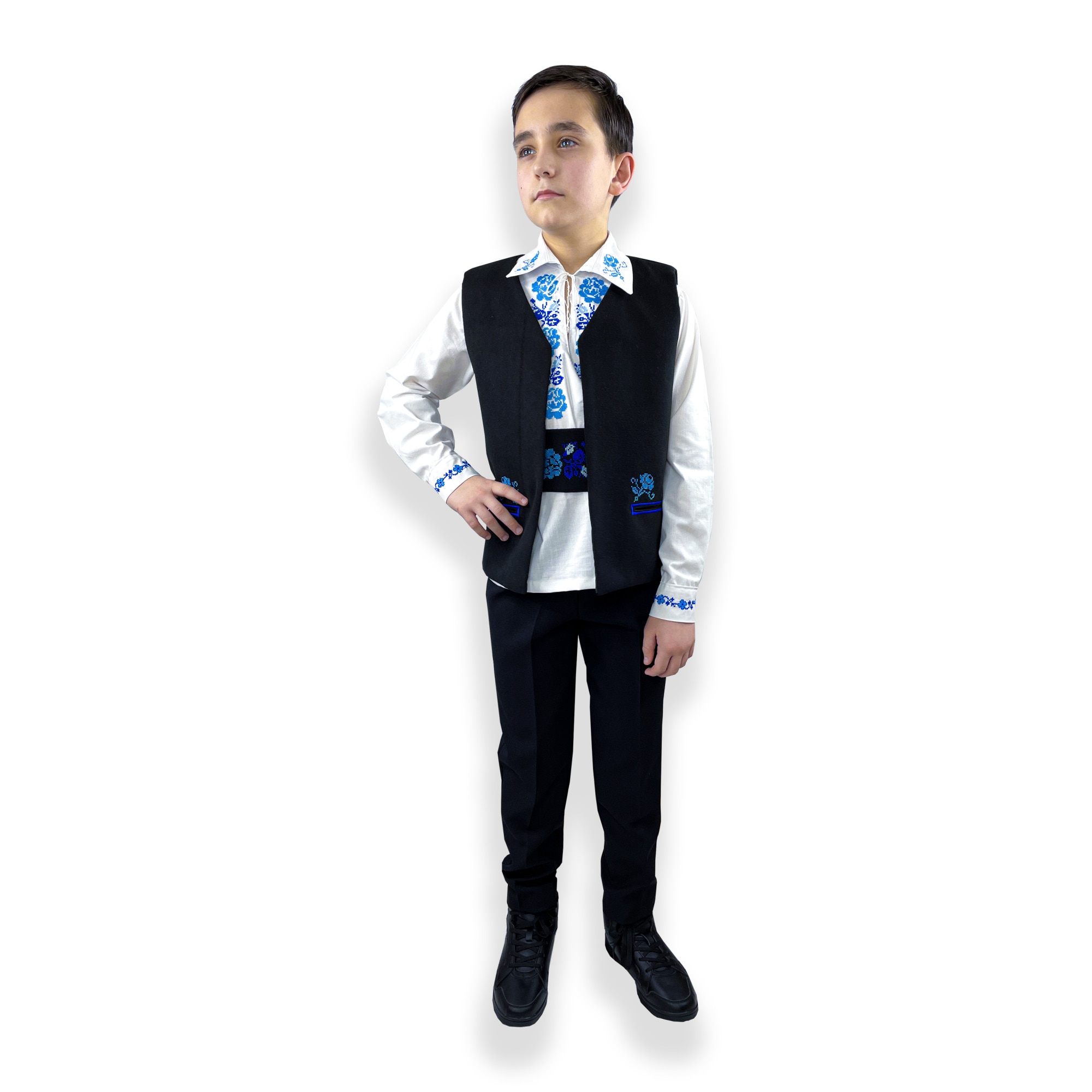 Costum popular baieti - Dorin - marimea 140 - eMAG.ro