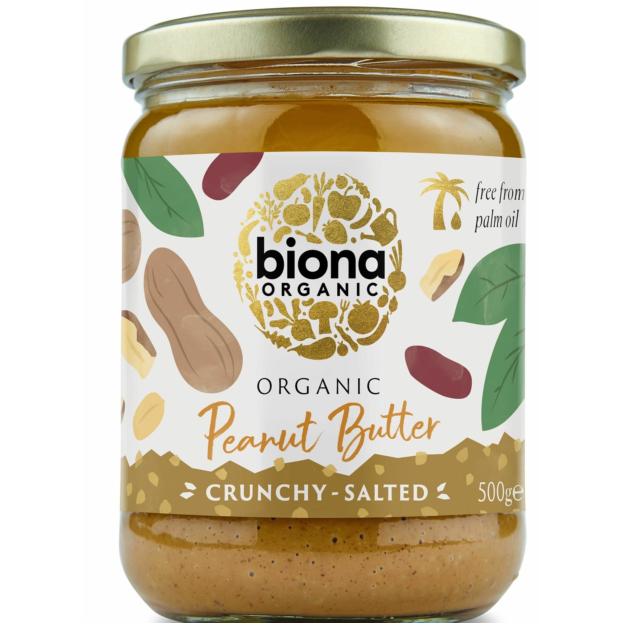 Unt de arahide crunchy cu sare Bio, 500g - eMAG.ro