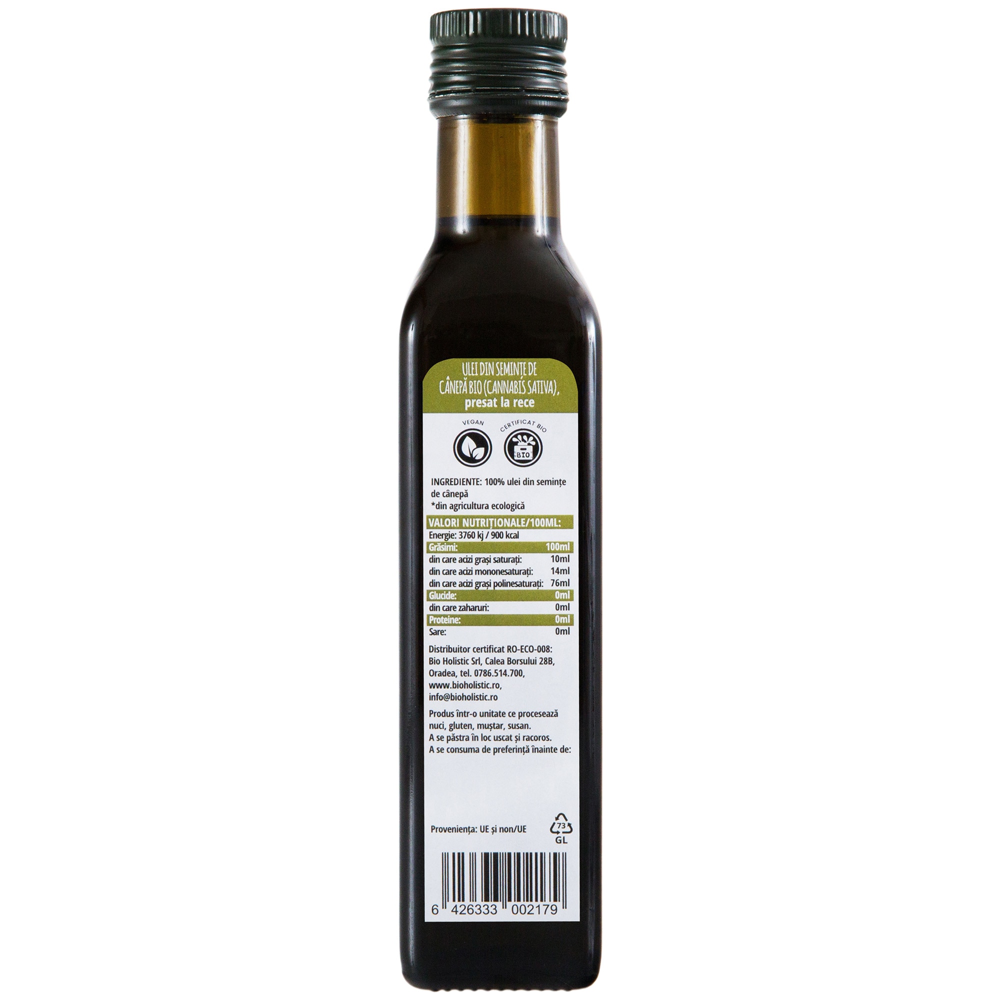 Ulei de canepa Bio, 250ml - eMAG.ro