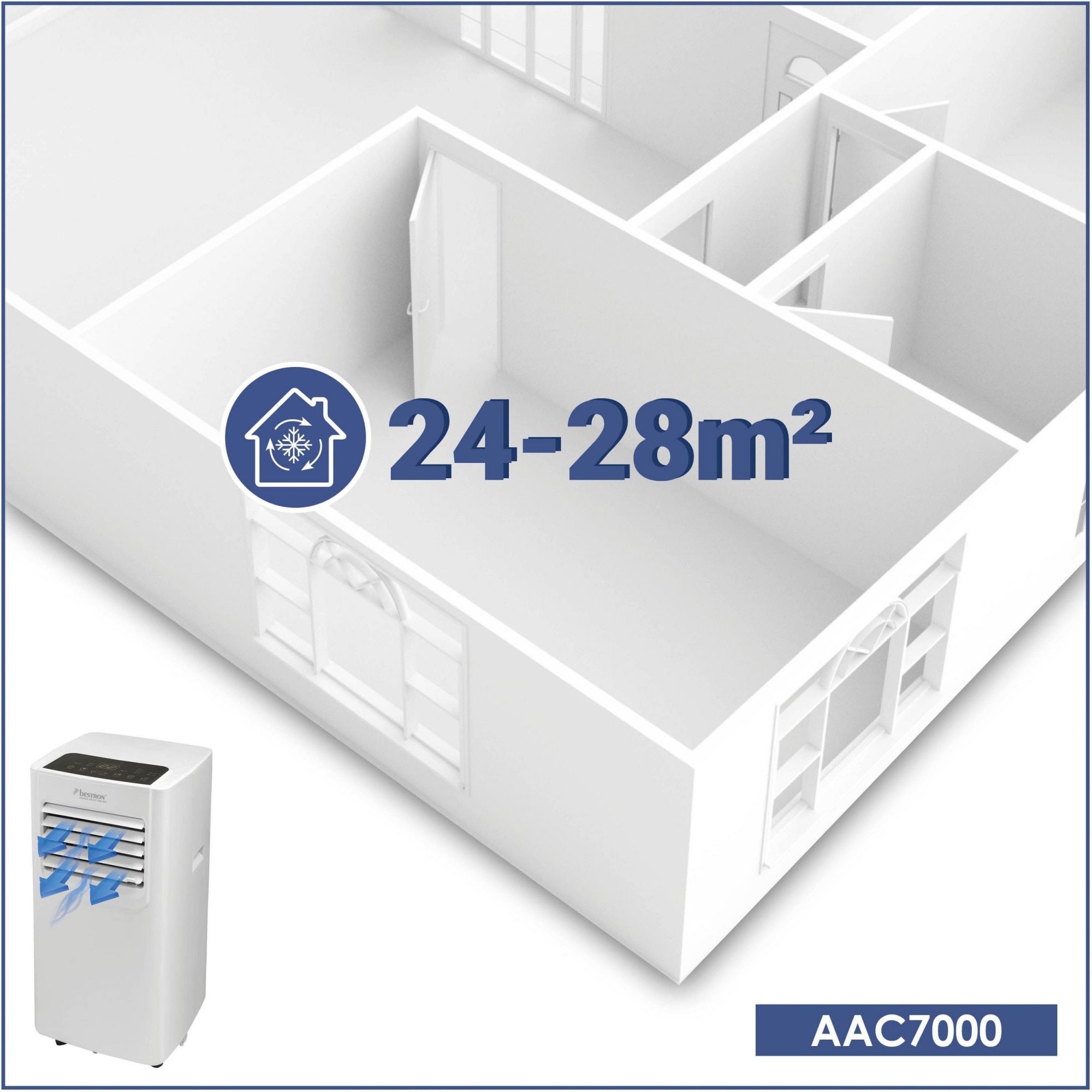 Aparat de aer conditionat Bestron AAC7000, pentru incaperi de pana la ...