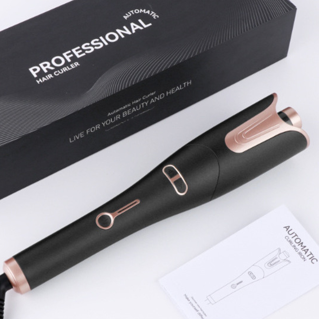 Ondulator automat, Ceramica, Temperatura reglabila, 230C, Negru - eMAG.ro