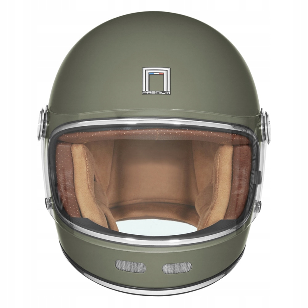 Casca moto retro Revenge, Nox, Fibra de sticla, Verde - eMAG.ro