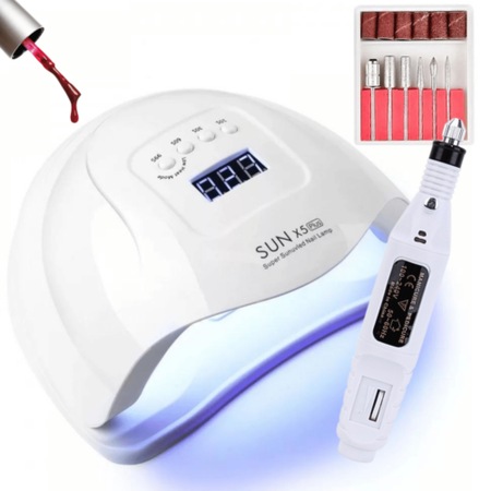 Sun X5 Plus UV/LED műkörmös lámpa mini fehér színű csiszológéppel - eMAG.hu