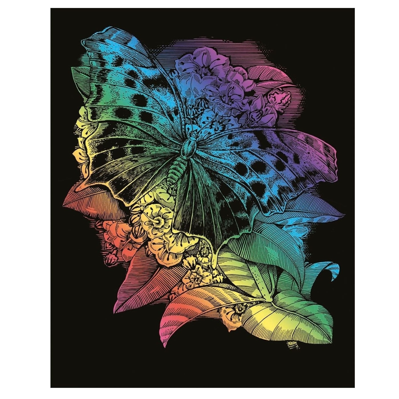 Set creativ razuibil pentru copii Artfoil - Fluturele Curcubeu, 20x26cm ...