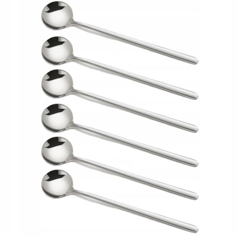 Set 6 Linguri de cafea cu lapte, inox, 17 cm, silver - eMAG.ro