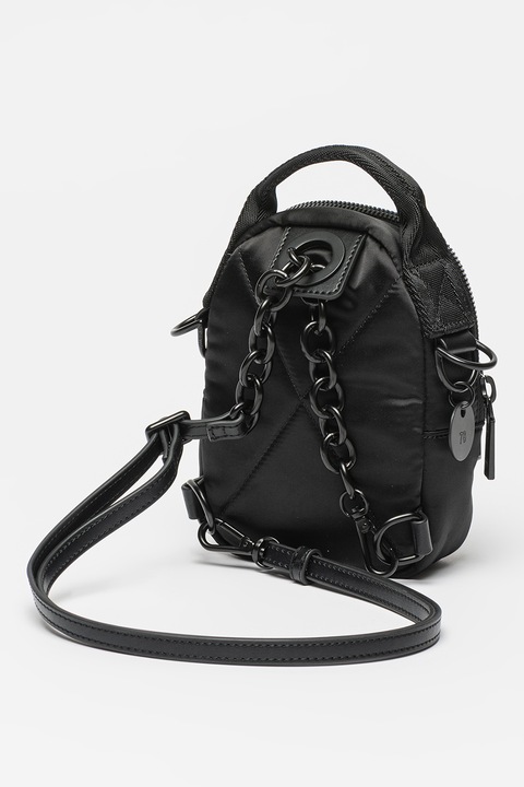 Diesel, Geanta crossbody cu bareta detasabila Ledybag, Negru stins ...