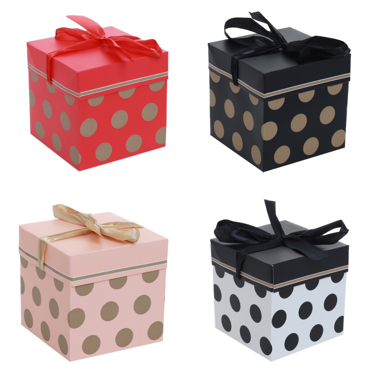 Set 4 cutii cadou PAMI, BX-621-106M, 15x15x15 cm, Multicolor - eMAG.ro