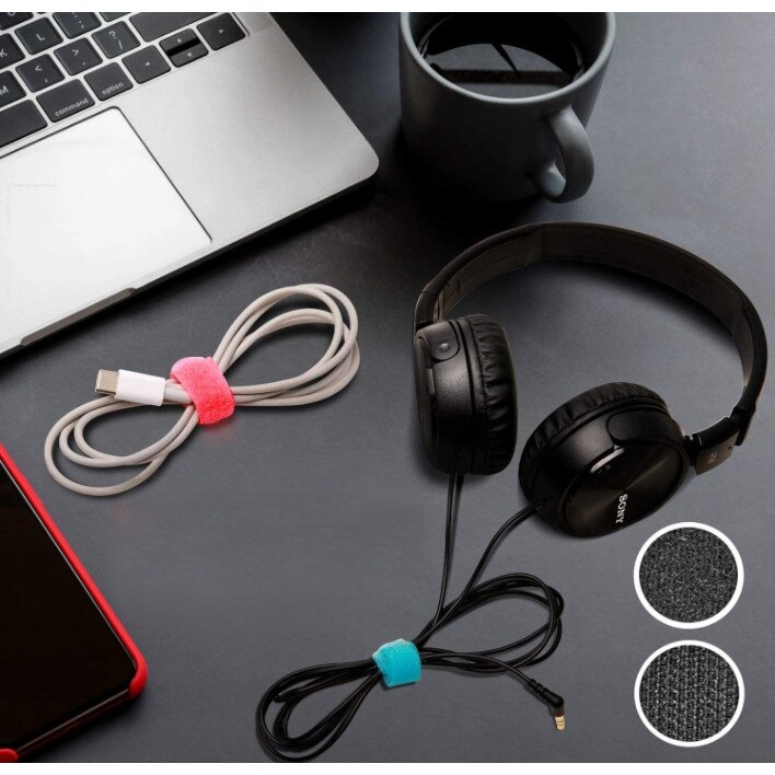 Set 18 x Benzi Velcro Reutilizabile pentru Organizare Cabluri, 18cm ...