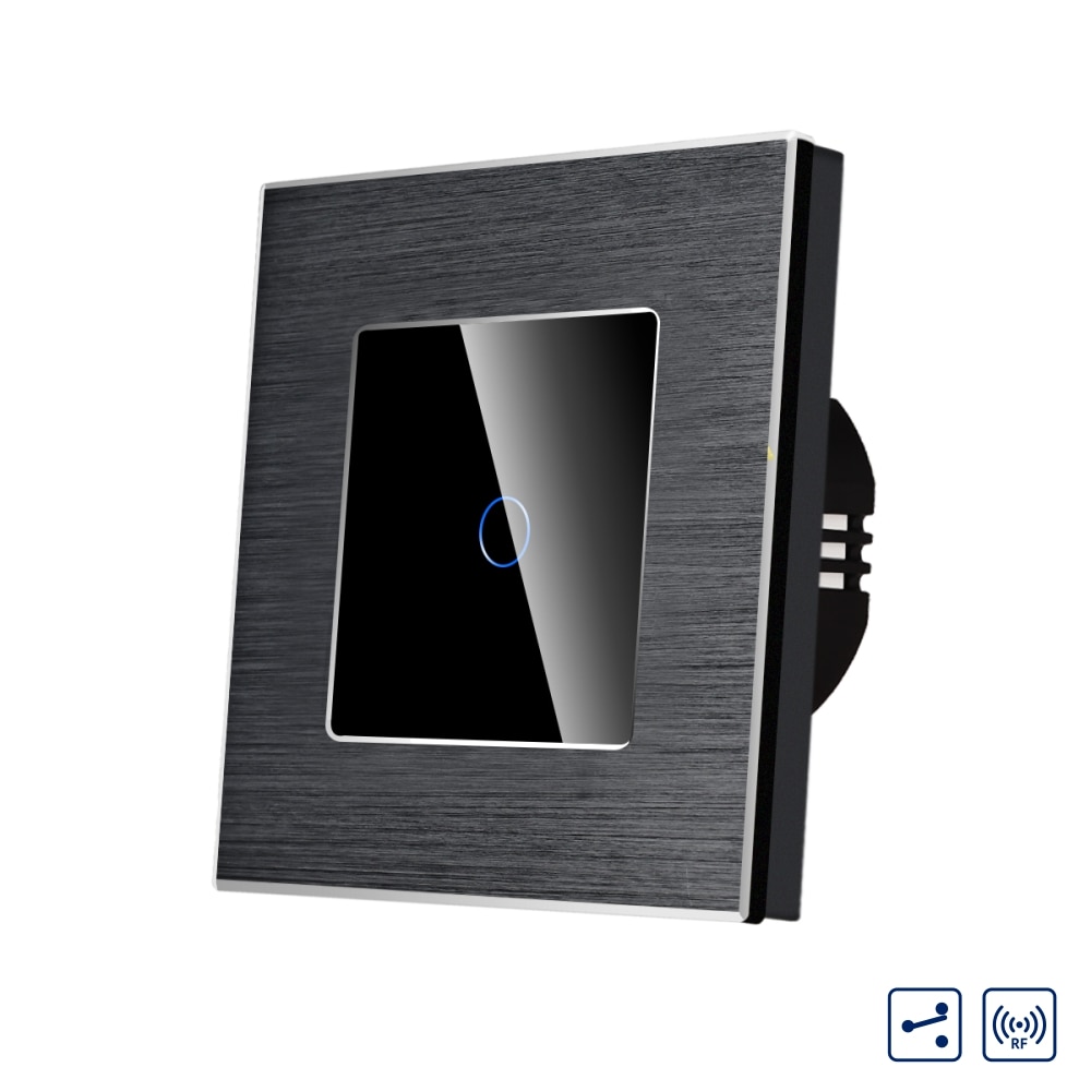 Intrerupator Simplu Cap Scara cu Touch din Sticla si Rama de Aluminiu ...