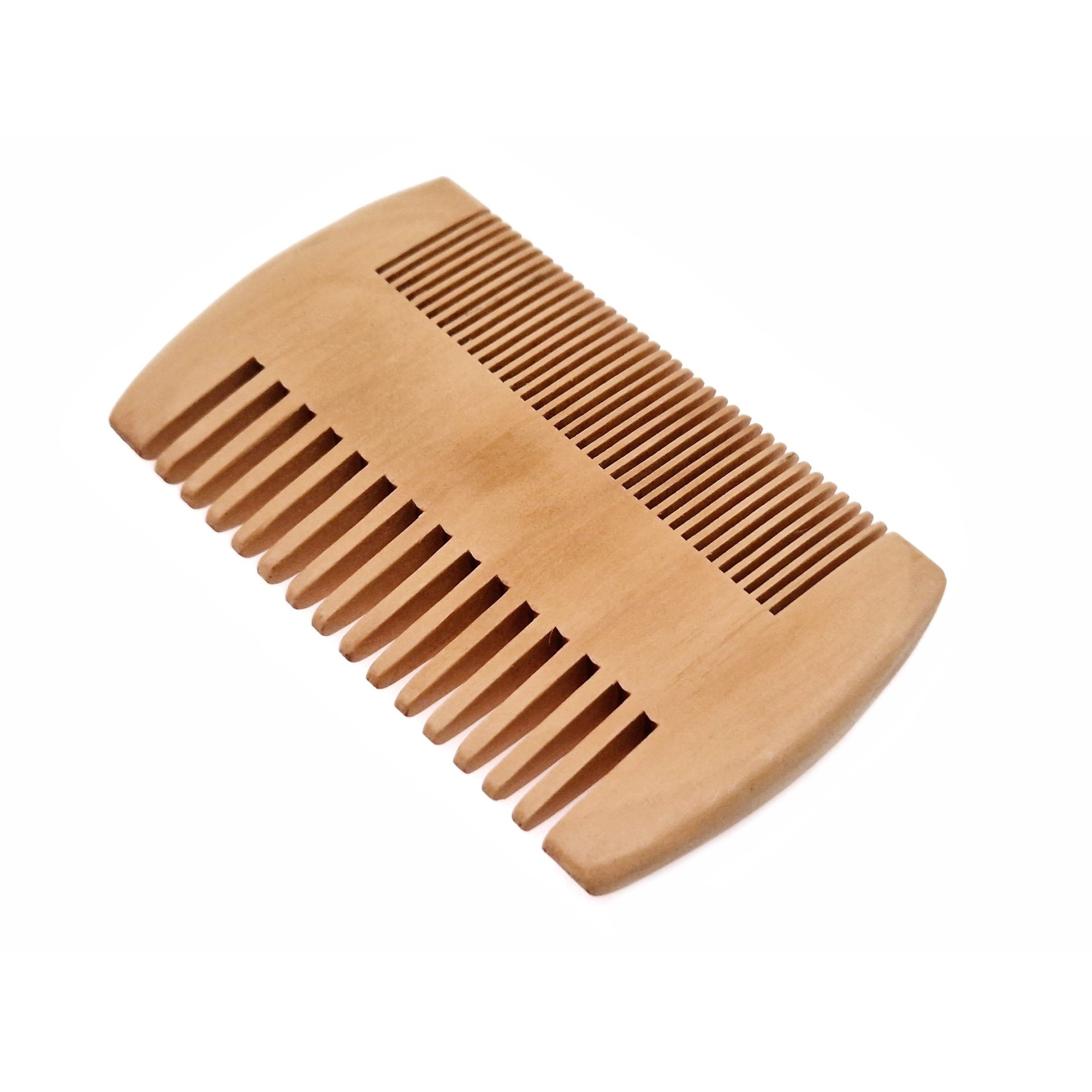 Pieptan pentru par sau barba, din lemn de piersic, 10 cm x 5.6 cm x 8 ...