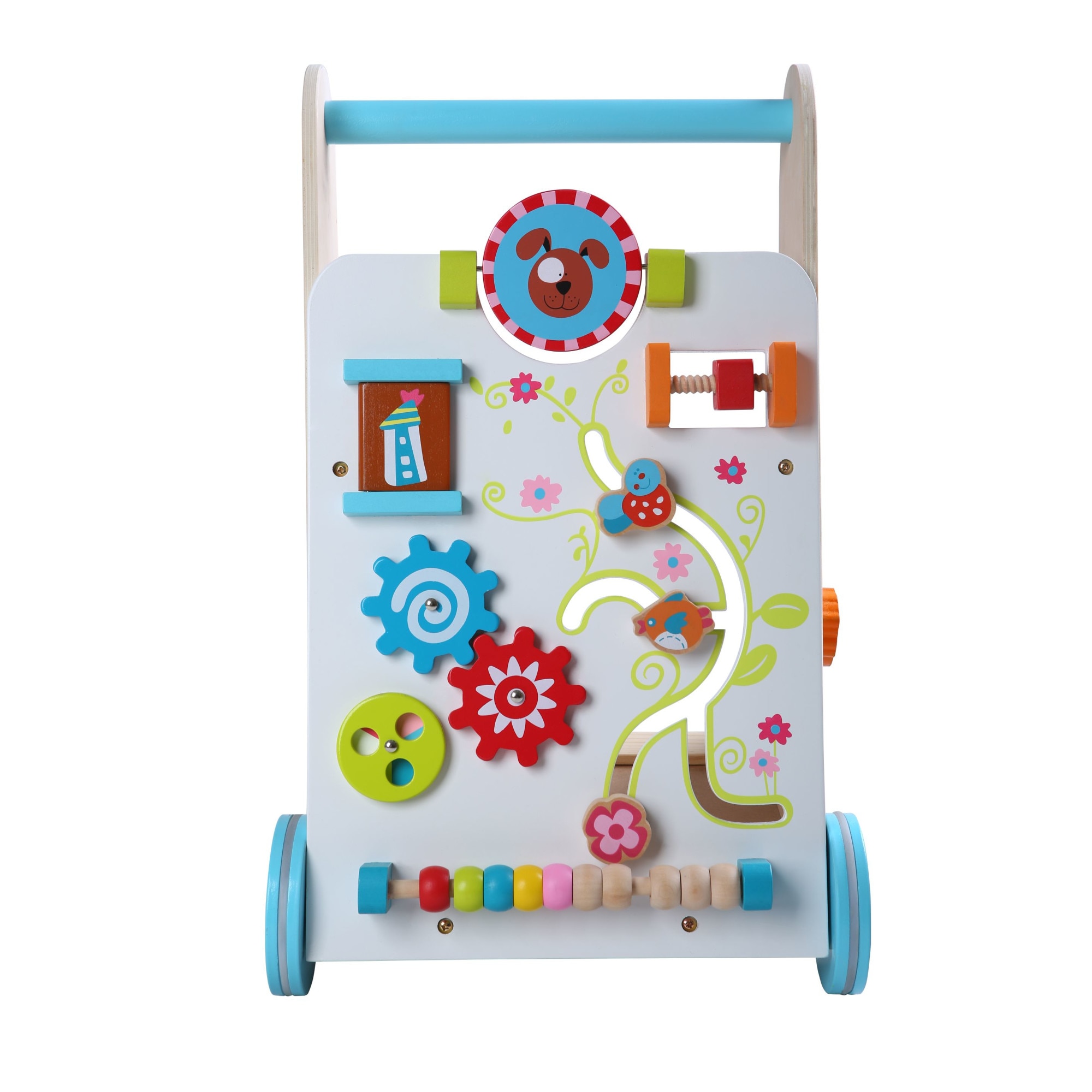 Premergator din lemn pentru primii pasi, Leomark, 33 x 31 x 50 cm - eMAG.ro