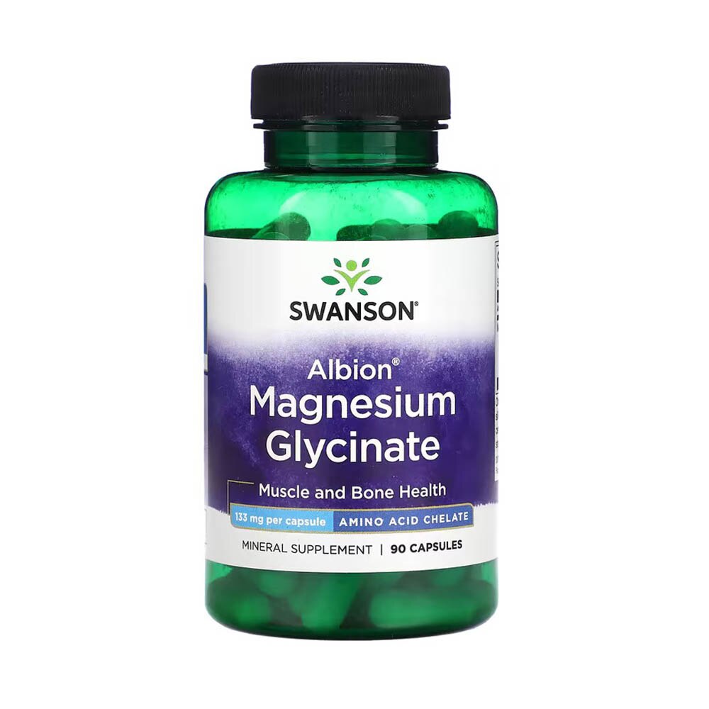 Magnesium Glycinate Albion Chelated, 133mg, Swanson, 90 capsule SWU073 ...