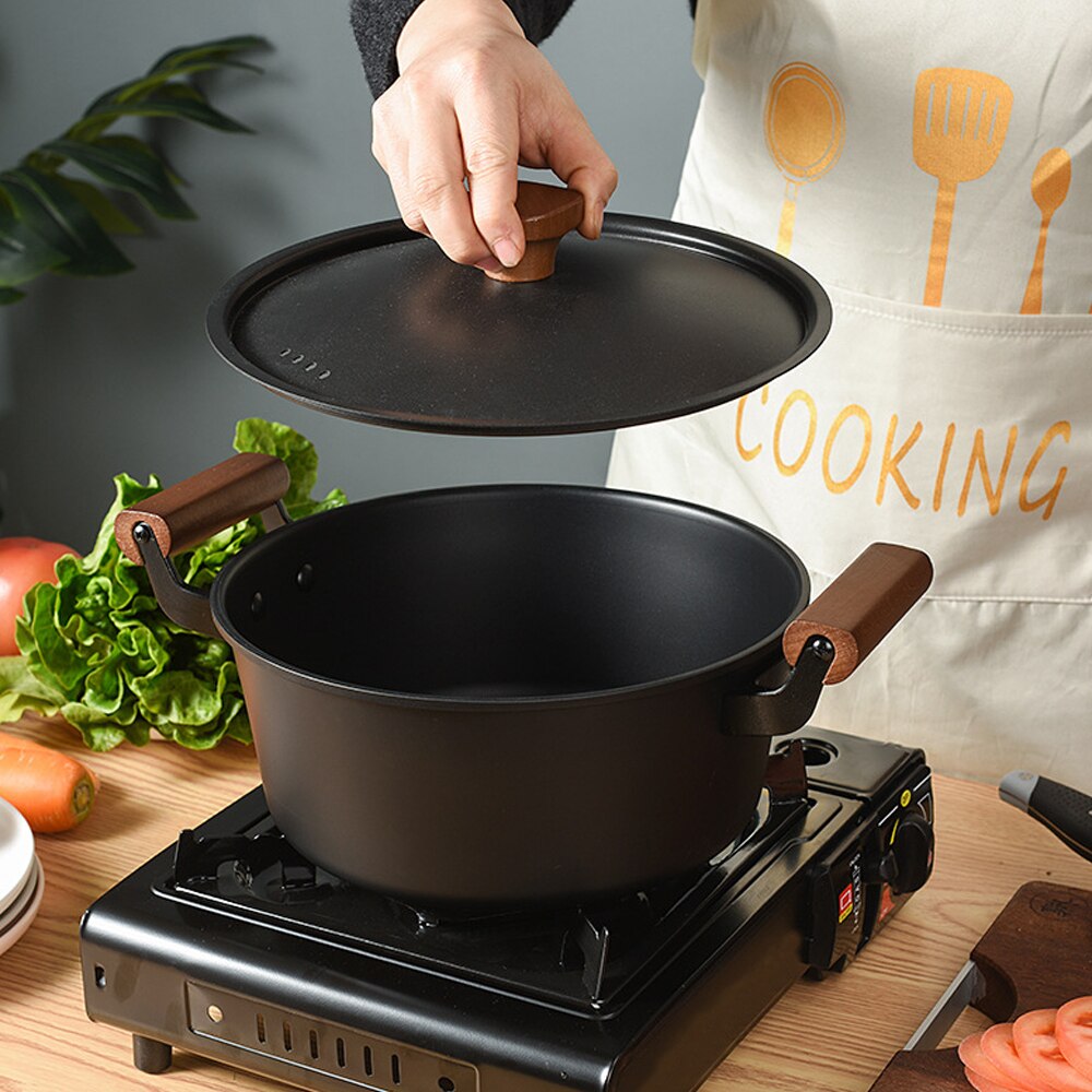 Oala antiaderenta, Euateo, Fonta, 24 cm, 4.5 L, Negru - eMAG.ro