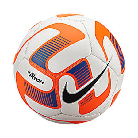 Minge fotbal Nike Pitch, marime 5, WHITE/TOTAL ORANGE/BLACK - eMAG.ro