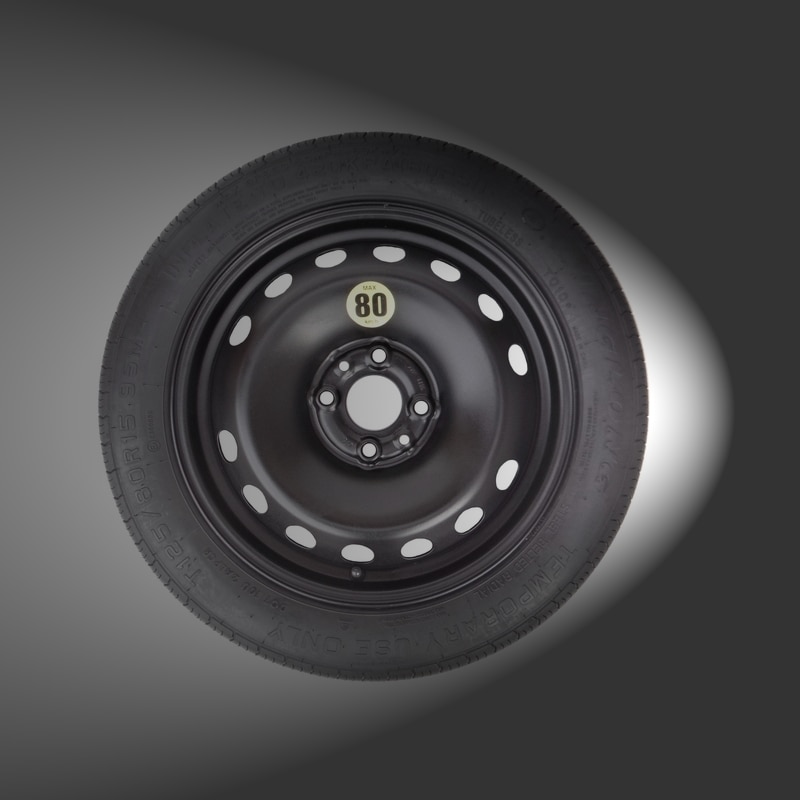 Set roata de rezerva pentru Ford KA II R15, 4 x 98 x 58.1 cm, cheie ...