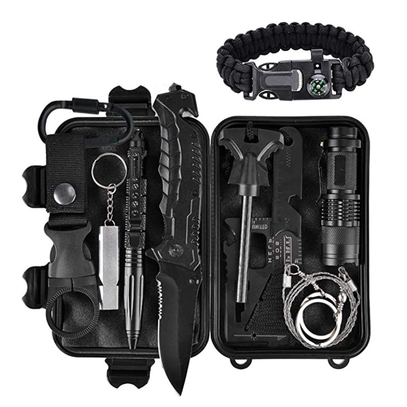 Kit tactic Supravietuire/Vanatoare/Camping, 11 in 1, multifunctional ...