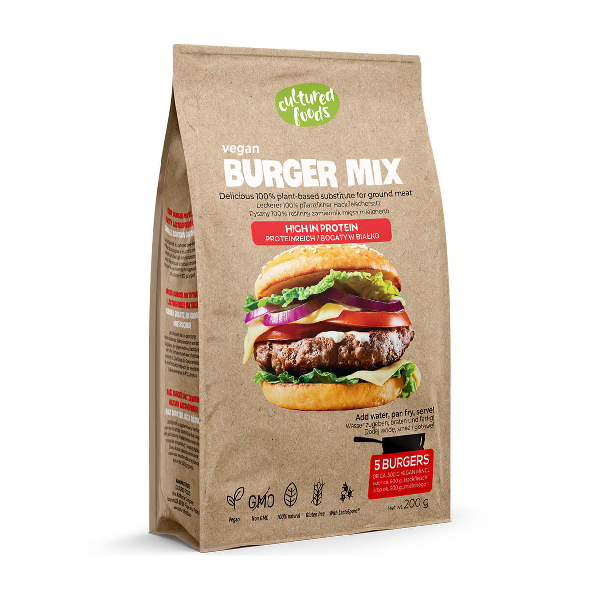 Inlocuitor carne tocata (echivalentul a 5 burgeri), 200g - eMAG.ro