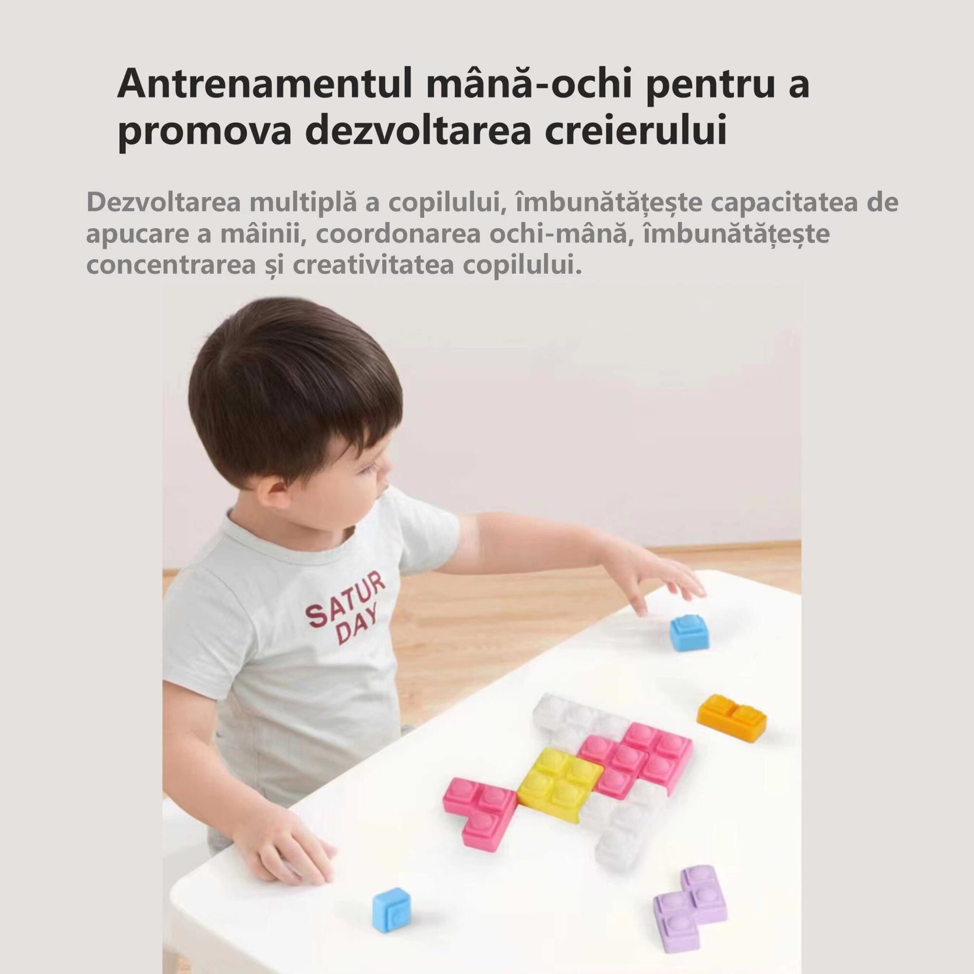 Jucarii educationale, Blocuri de constructie, Puzzle-uri, Multicolor ...