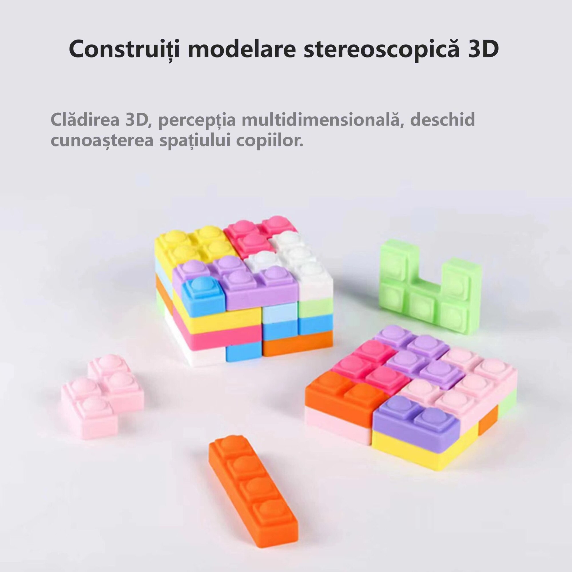 Jucarii educationale, Blocuri de constructie, Puzzle-uri, Multicolor ...