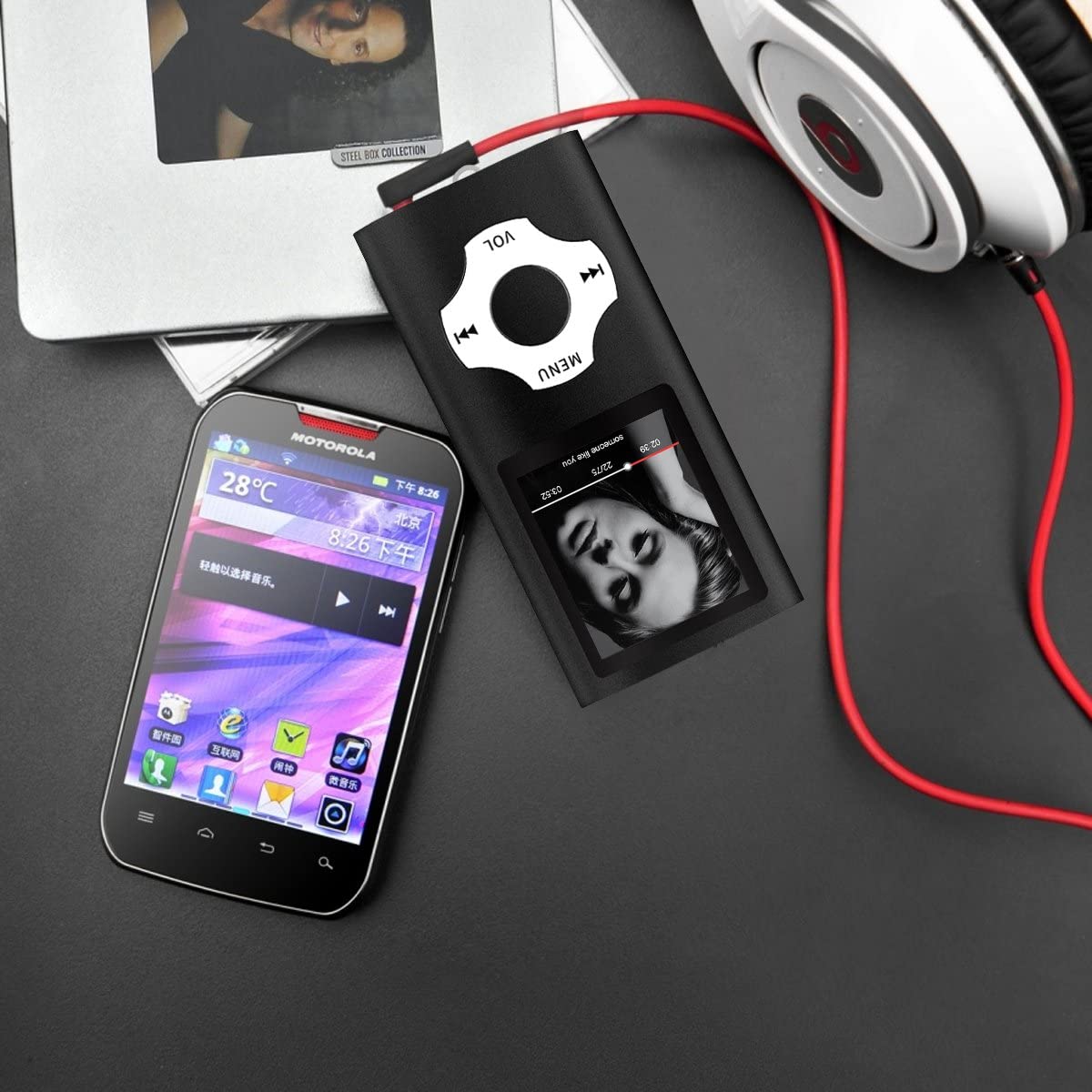 MP3 si MP4 Player 64GB, portabil cu ecran LCD de 1,8 inch si suport ...