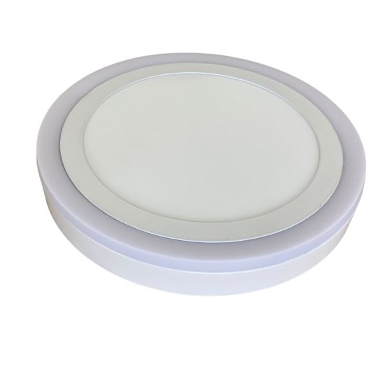 Spot LED Rotund Aplicat Doua Culori 18+6W 3000k-6500k Trei Functii ...