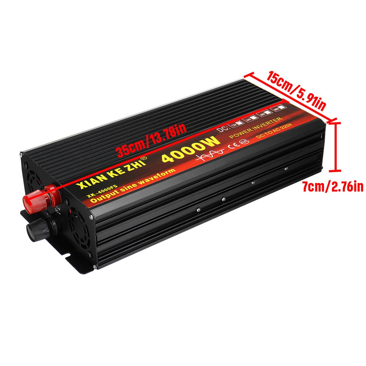 Convertor de tensiune, Mensela, 12V-220V, 4000w, Pentru panou solar, pentru camioane, Unda ...