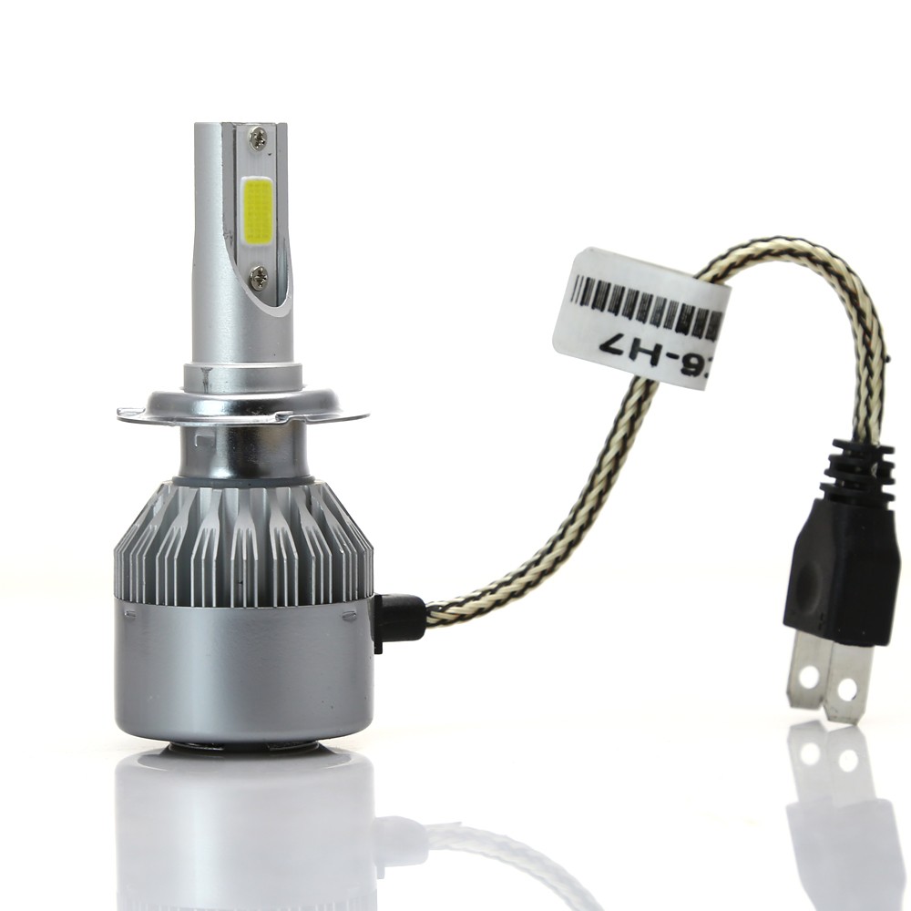 Комплект светодиоди Auto LED Techstar C6, H7, 36w, 3800 Lumens, 6500K, AUTO, 12-24 Volts, COB, 2 ...