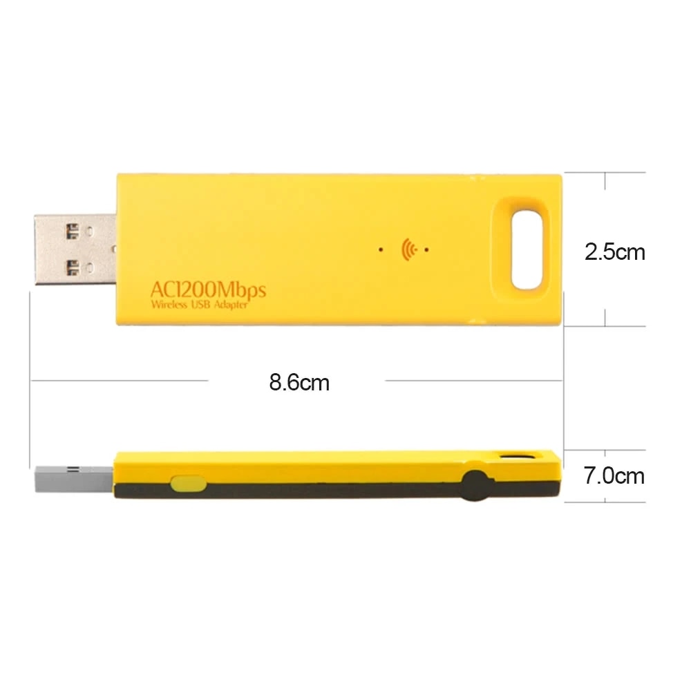 Adaptor Wi-Fi Dual Band AC1200 WODESYS WD-4601AC, USB 3.0, Viteza Mare ...