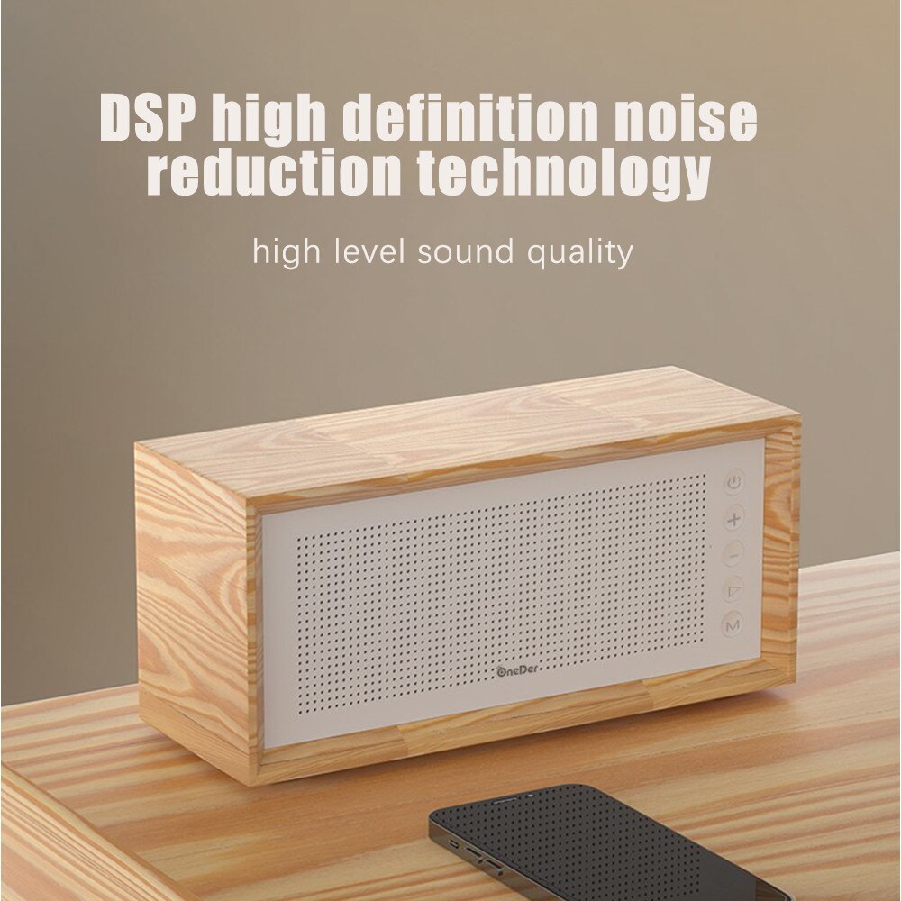 Boxa portabila, ABS/Lemn, Bluetooth, 1500mAh, Maro - eMAG.ro