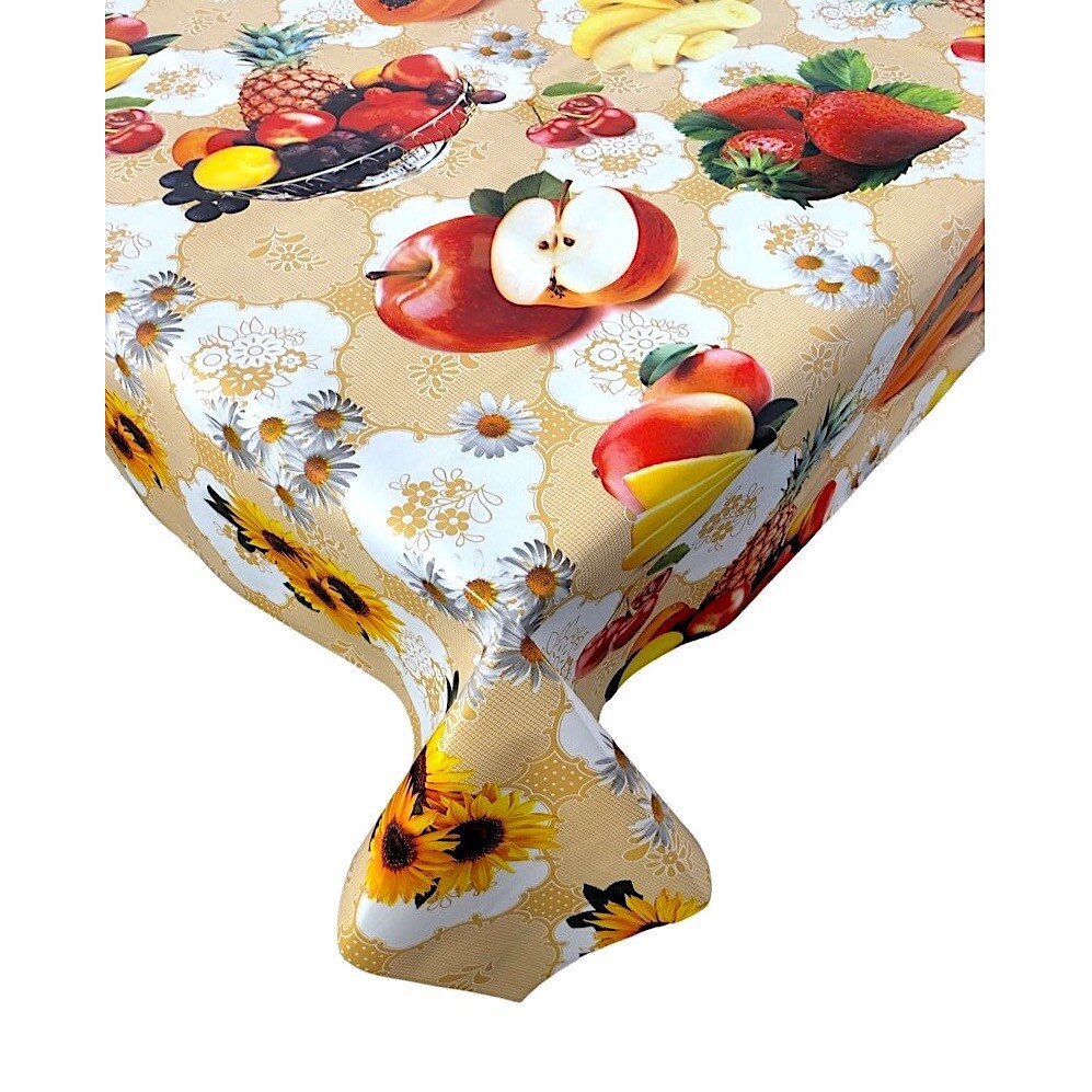 Fata de masa tip musama, model cu fructe, 140 x 250 cm - eMAG.ro