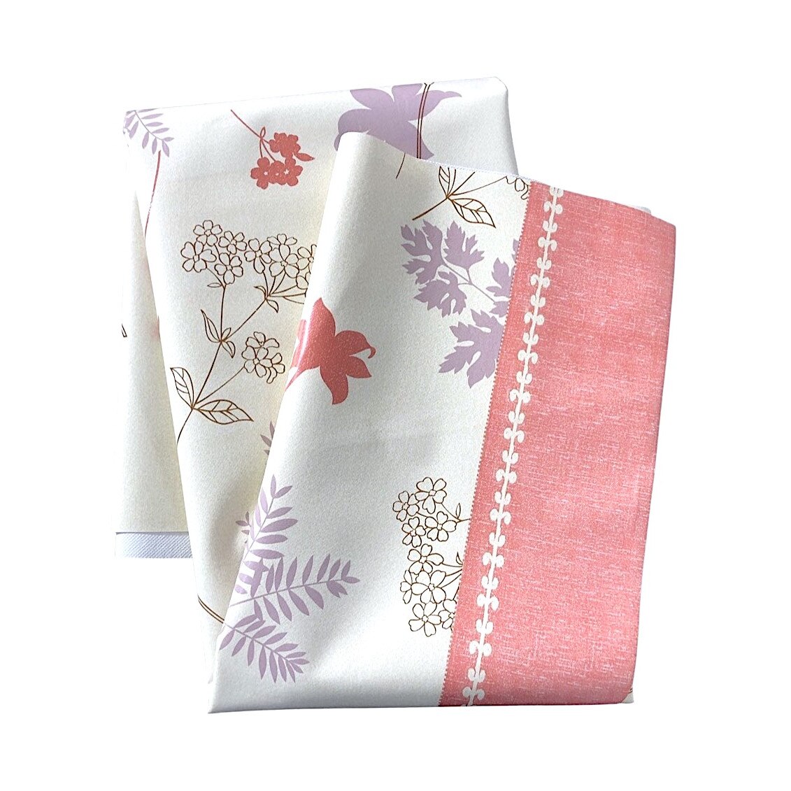 Fata de masa tip musama, frunze roz, 140 x 350 cm - eMAG.ro