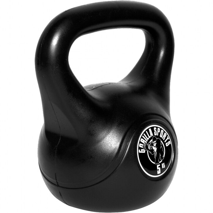Gantera Kettlebell umplut cu ciment, Gorilla Sports, 5kg - eMAG.ro