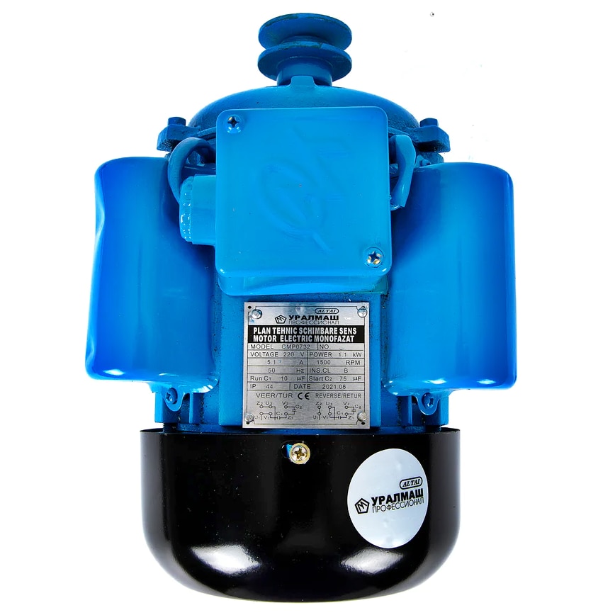 Чугунен монофазен електродвигател, 1.1 kW, 1500 Rpm, вал 22 mm, монтаж ...