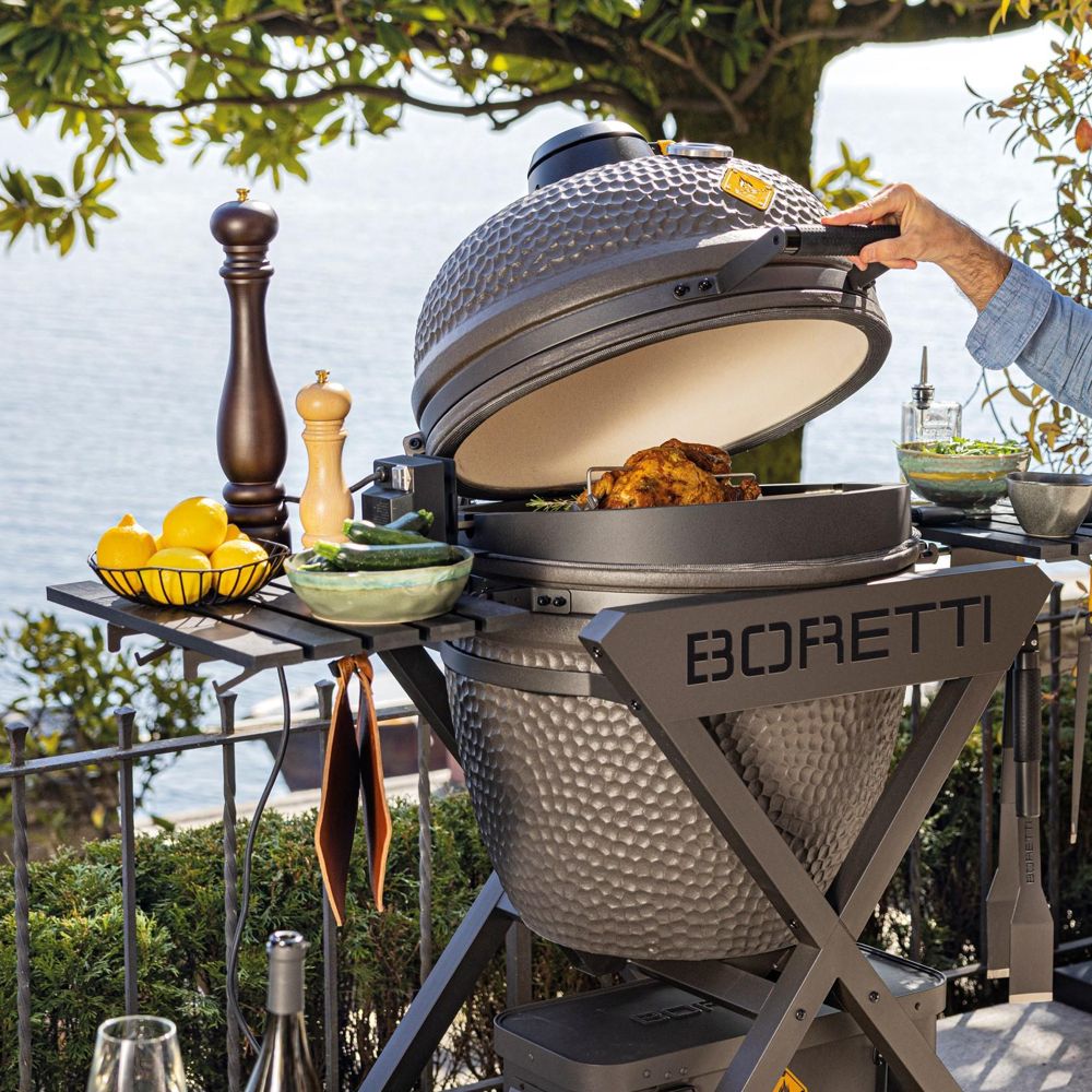 Gratar cu carbuni Boretti, Ceramica Large, suprafata de gatit Ø45 cm ...