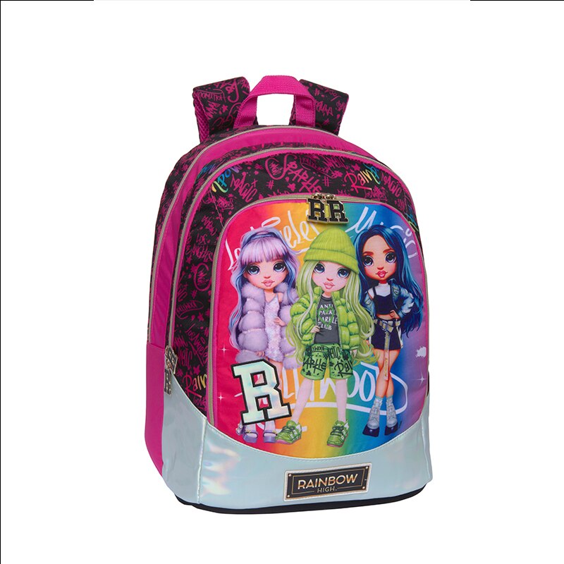 Ghiozdan scoala Rainbow High Standart 2021, 32 x 43 x 23 cm, Multicolor - eMAG.ro