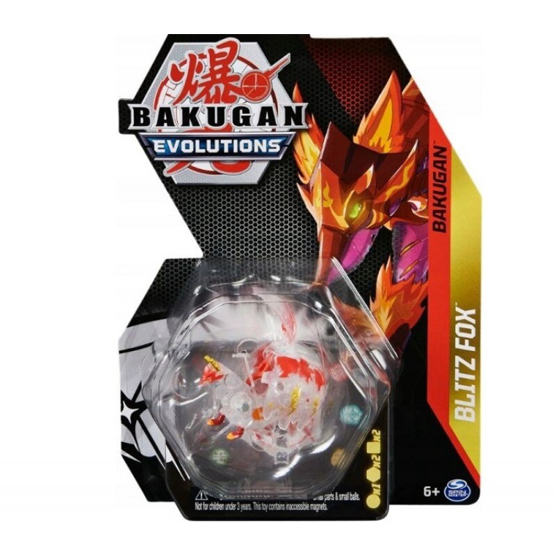Figurina Bakugan Evolutions, Blitz Fox, Transparent, 6 cm - eMAG.ro