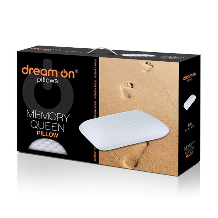 Възглавница Dreamon, Memory Queen, Бял 59x39x16 - eMAG.bg