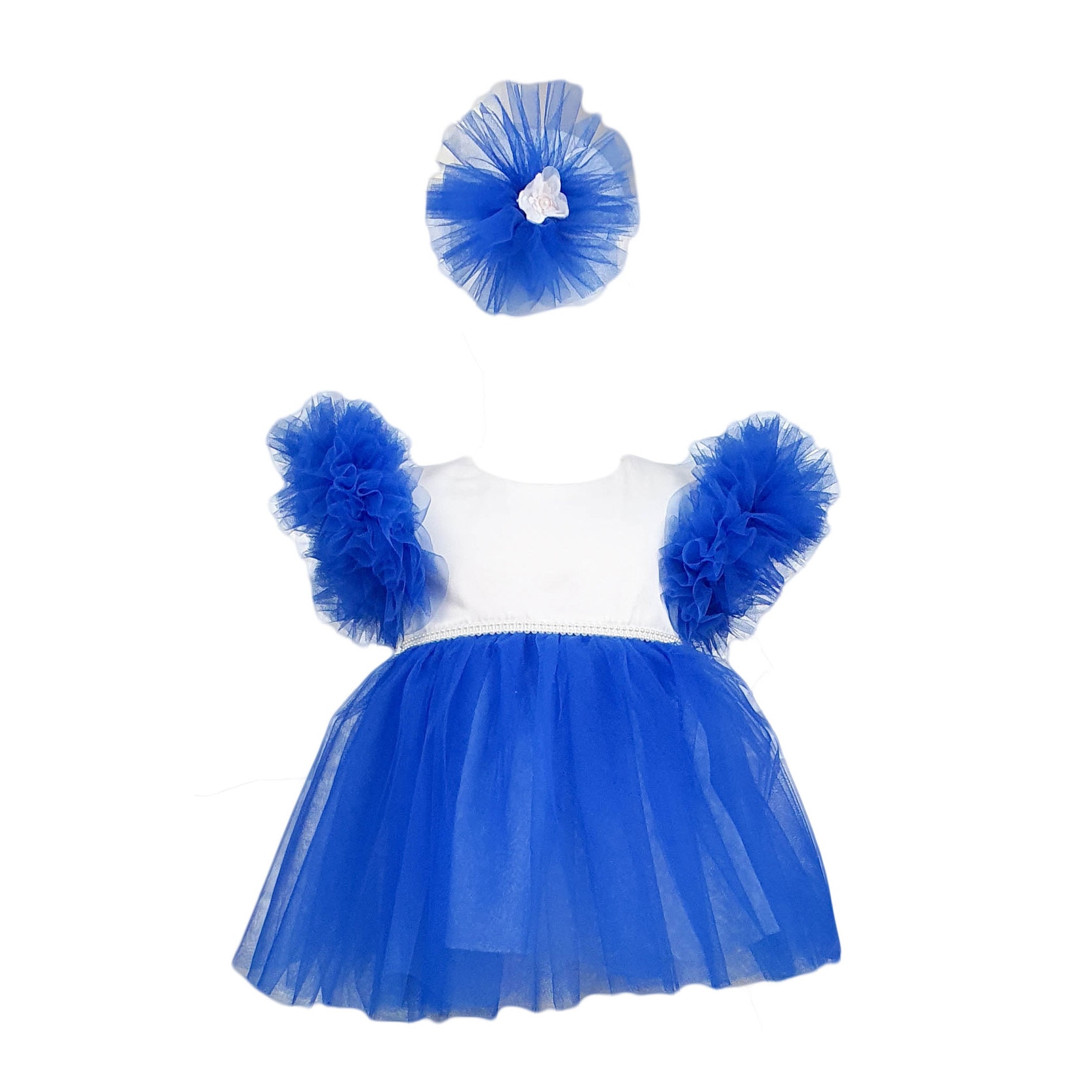 Rochie botez Bulgarasi albastri, varsta 6-9 luni - eMAG.ro