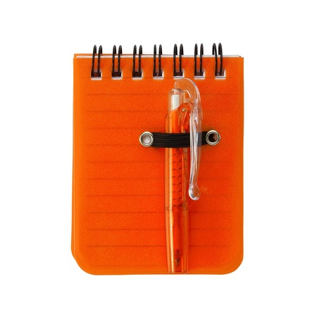 Mini carnetel cu 60 file blank si pix din plastic cu mina albastra ...