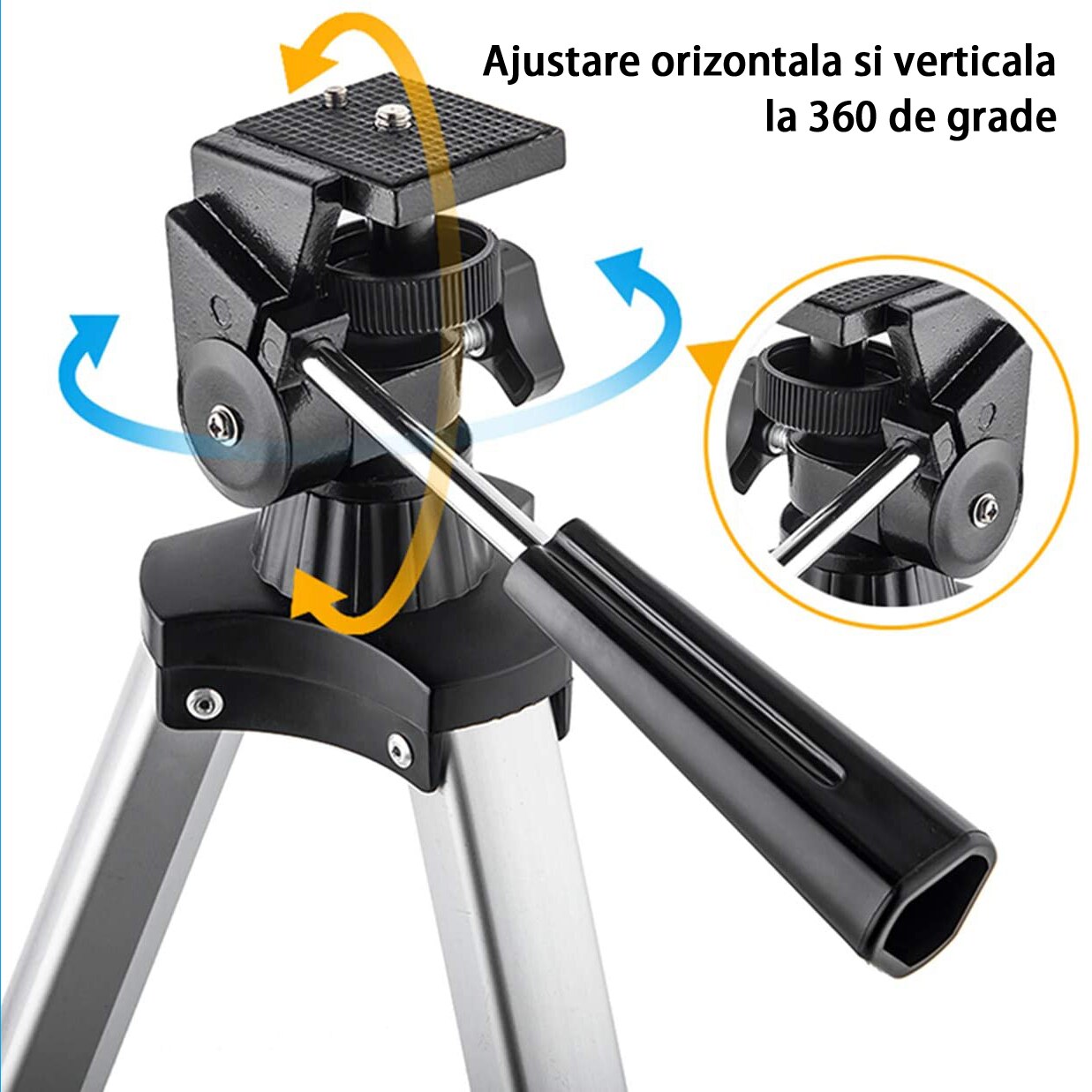 Telescop astronomic, HouDeOS, Rezistent la apa, 16x150, 70 mm, Alb ...
