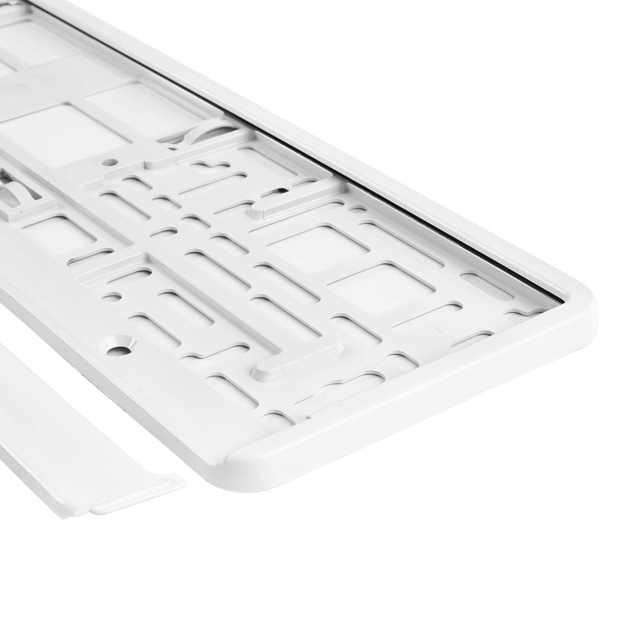 Suport numar inmatriculare din plastic, calitate Premium, culoare Alba ...