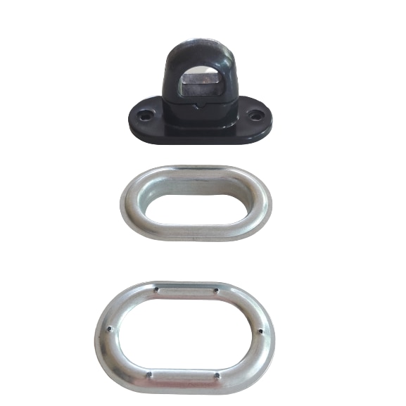 Set 10 Capse Ovale si 10 Saibe 42mm x 22 mm Zincate Antirugina pentru ...