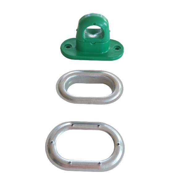 Set 10 Capse Ovale si 10 Saibe 42mm x 22 mm Zincate Antirugina pentru ...