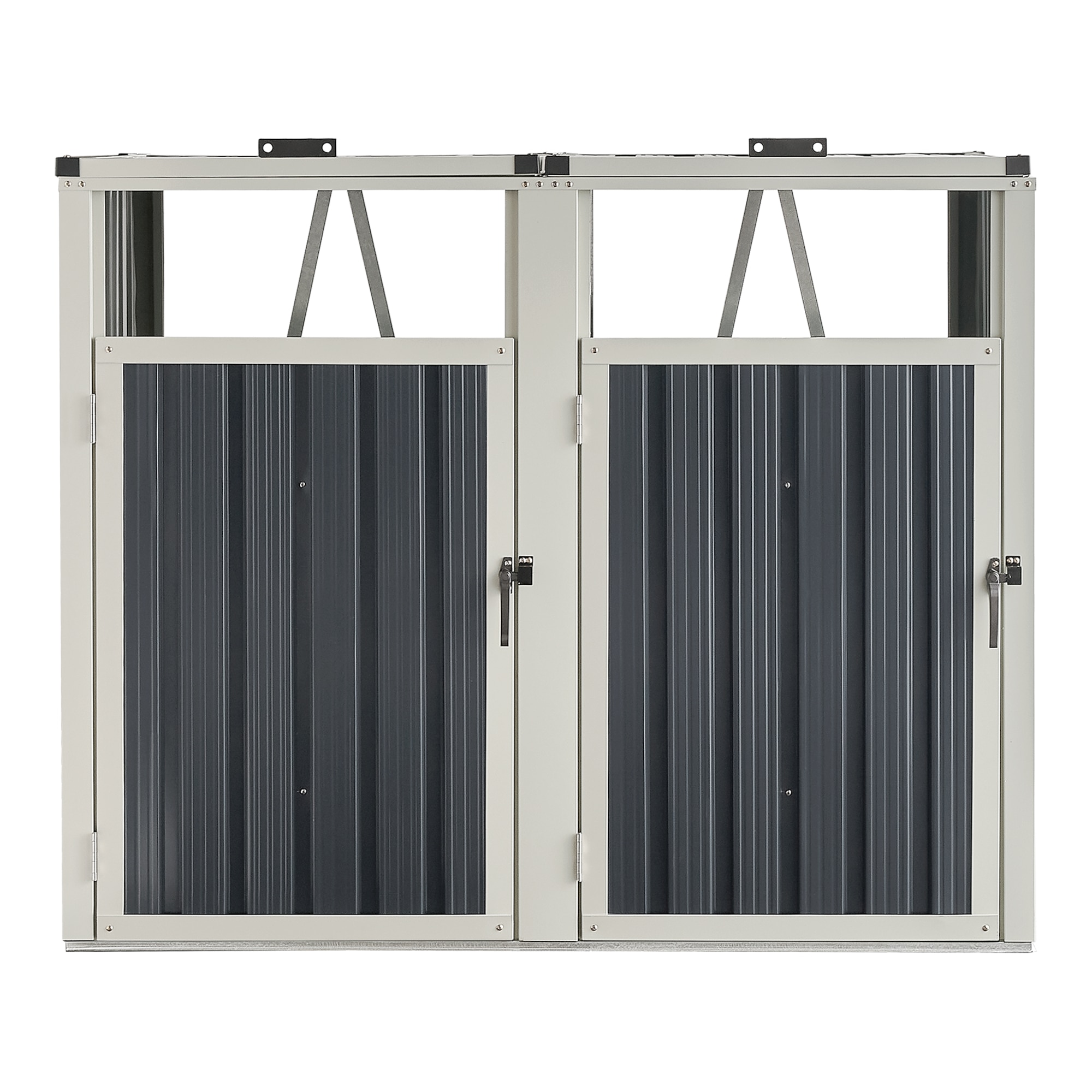 Masca pubela gunoi, pro.tec, Tarbek, 121 x 146 x 82 cm, otel, gri ...