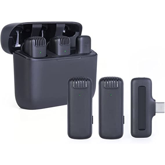 Microfon profesional wireless, USB-C, Negru - eMAG.ro