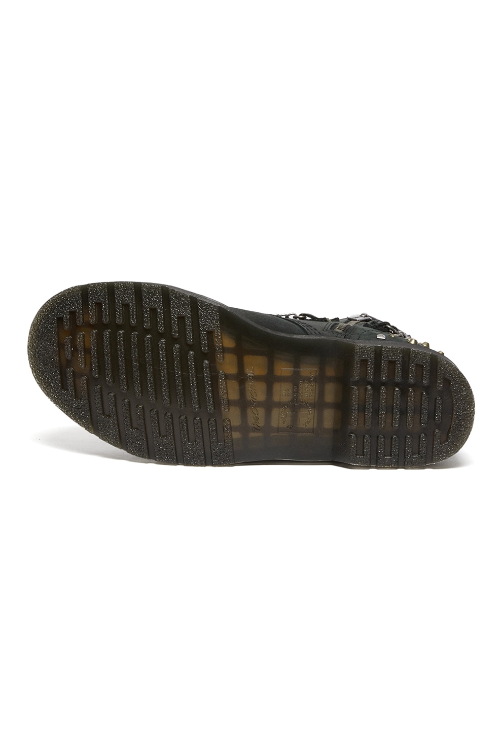 Dr. Martens, Ghete de piele cu tinte si lanturi decorative, Negru, 3 ...
